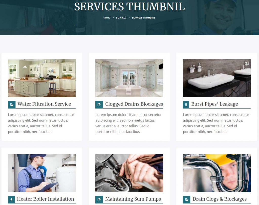 Plumbing - Construction & Plumber WordPress Theme - Webful Creations Vision