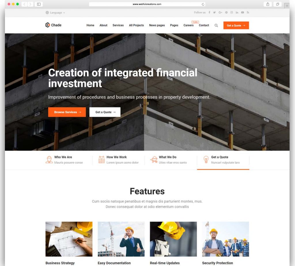 Best Construction WordPress themes – Webful Creations