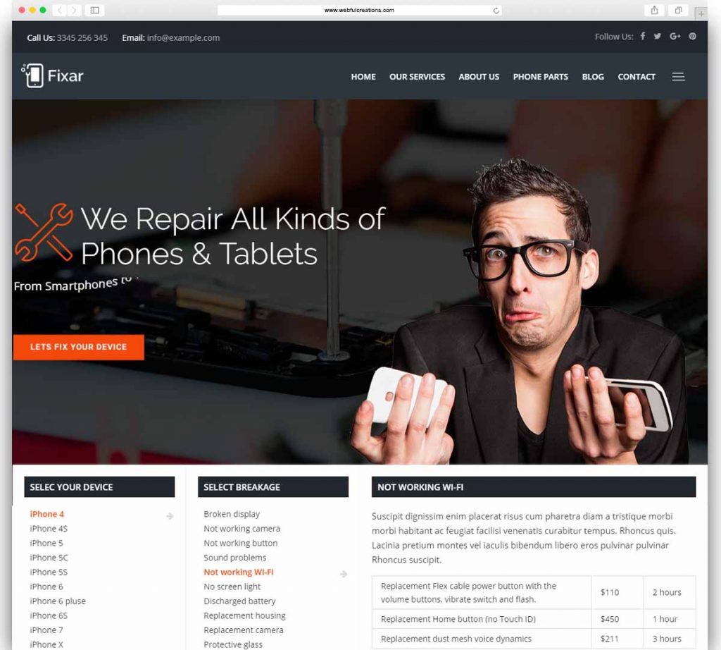 15+ Best Computer Repair WordPress Themes – Webful Creations Vision