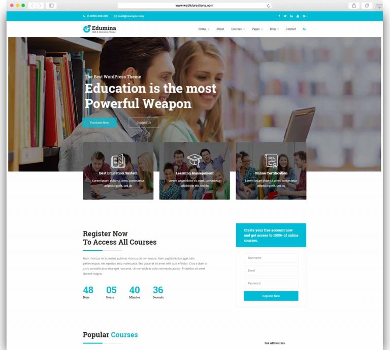 60+ Best Education WordPress Themes 2024 – Webful Creations Vision