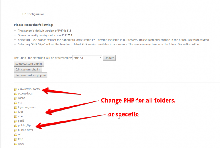 Change PHP version via .htaccess - Webful Creations Vision