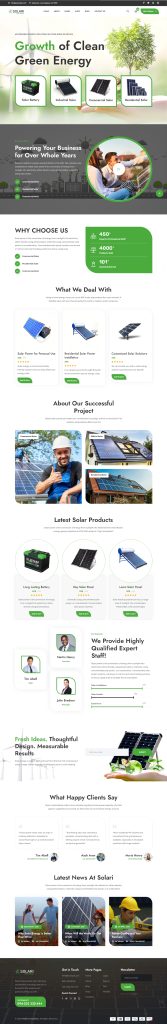 Solari - Solar energy Html template - Webful Creations Vision