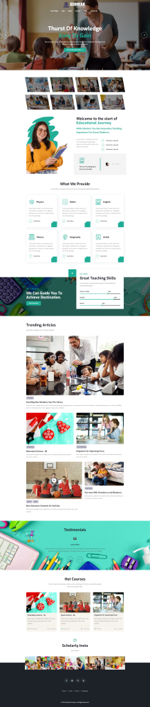 Scholar website Template - Webful Creations Vision