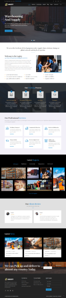 Logisty - Transportation HTML Template - Webful Creations Vision