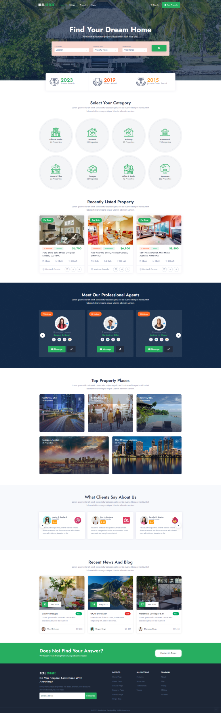 RealEstate - Residence & Real Estate HTML5 Template - Webful Creations Vision