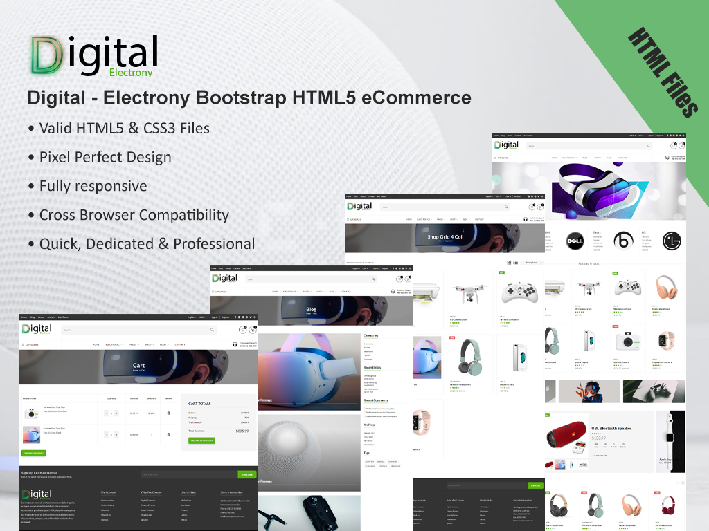 Digital - Electrony Bootstrap HTML5 eCommerce Template - Webful ...