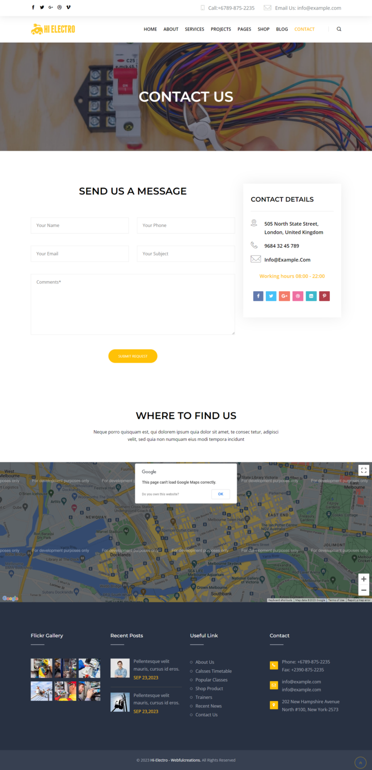 Hi-Electro - Electrician & Wiring HTML5 Template - Webful Creations Vision
