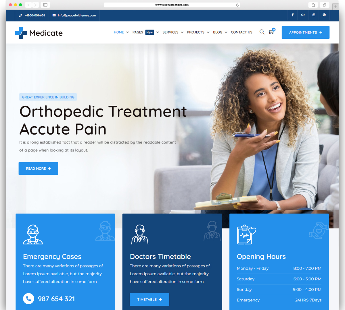 Medicate – Health & Medical WordPress Theme + RTL Ready - Webful ...