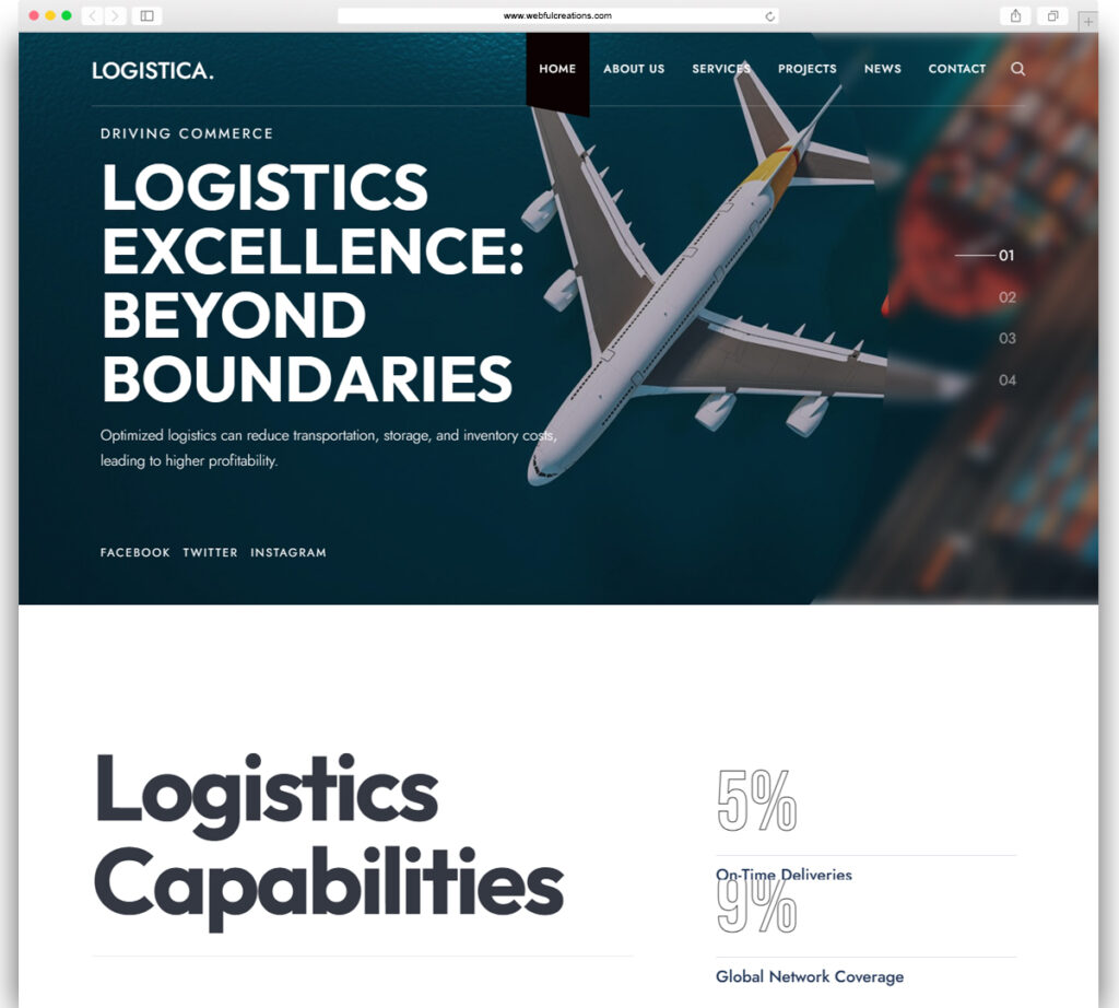 Best Transportation and Logistic WordPress Themes – Webful Creations