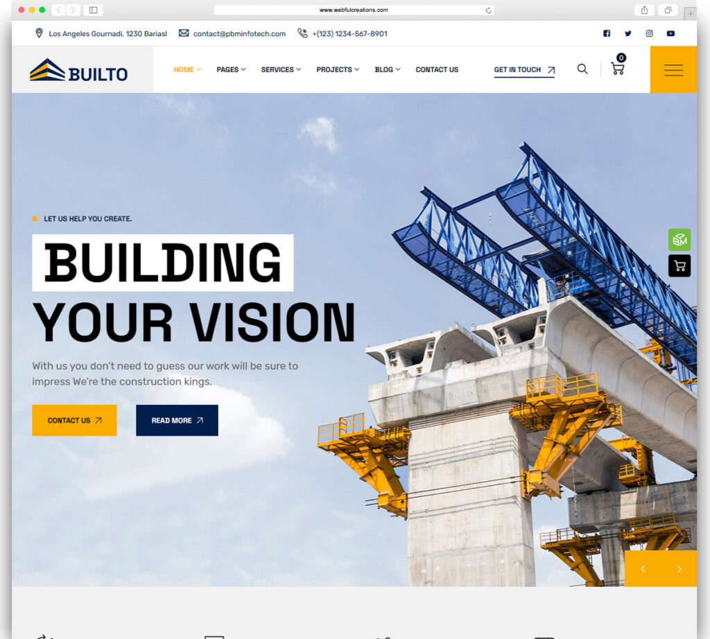Best Construction WordPress themes – Webful Creations