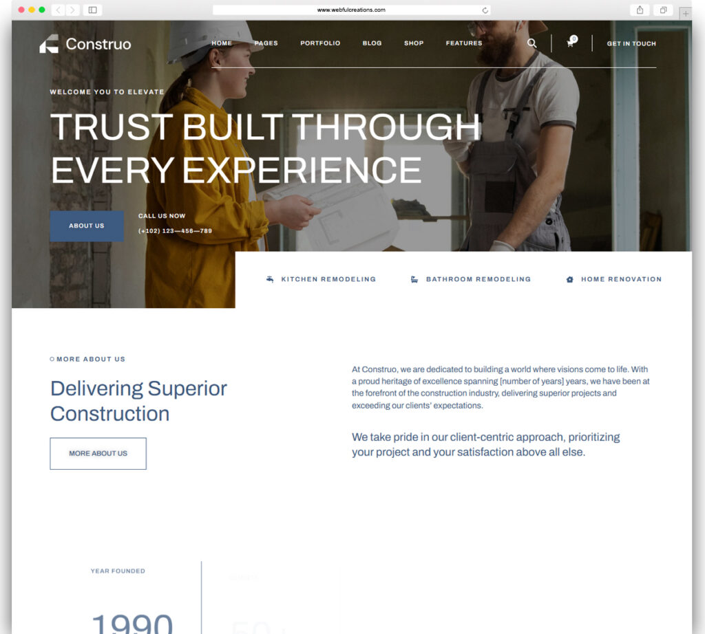 Best Construction WordPress themes – Webful Creations