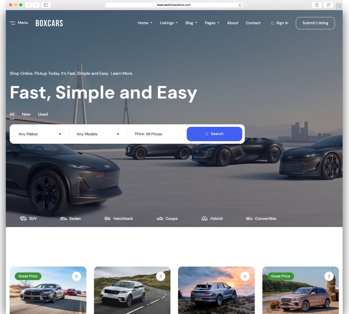 Boxcar – Automotive & Car Dealer WordPress Theme - Webful Creations Vision