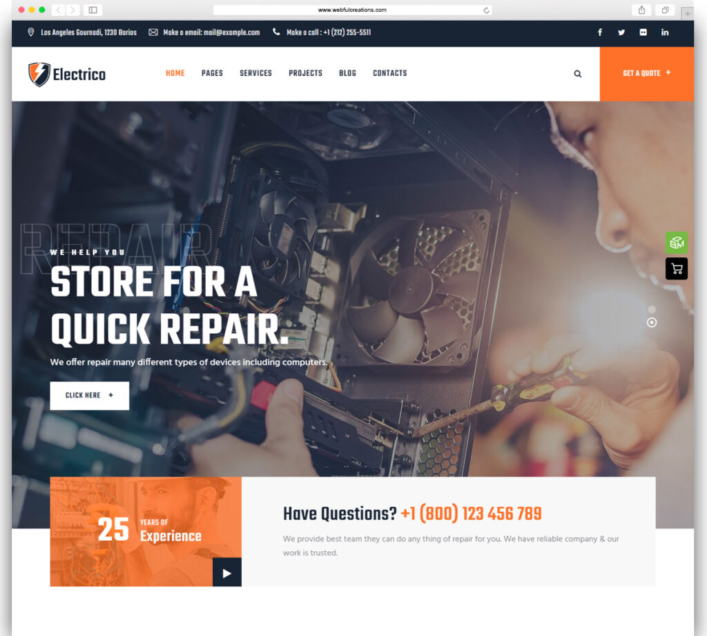 15+ Best Computer Repair WordPress Themes – Webful Creations Vision