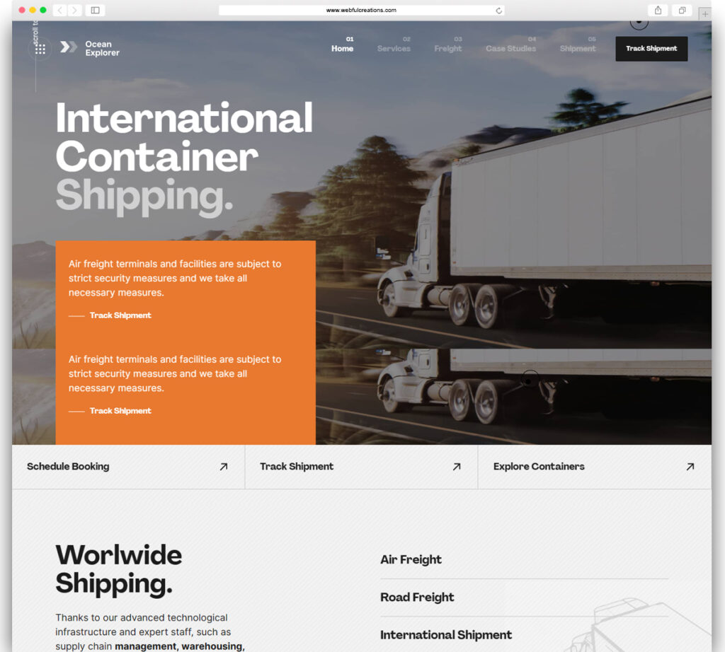 Best Transportation and Logistic WordPress Themes – Webful Creations