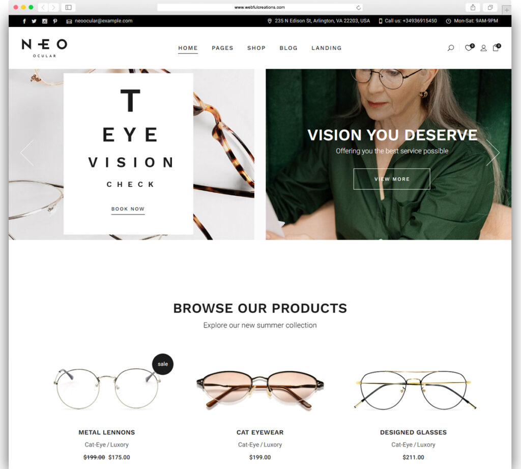 10+ Best Optometry WordPress Themes 2025 – Webful Creations Vision