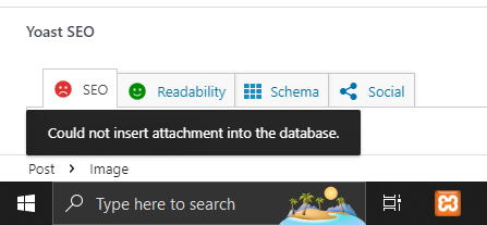 Could not insert attachment into the database - Webful Creations Vision