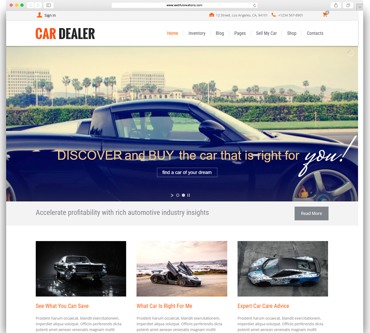 Car Dealership Automotive WordPress Theme – Responsive – Webful ...