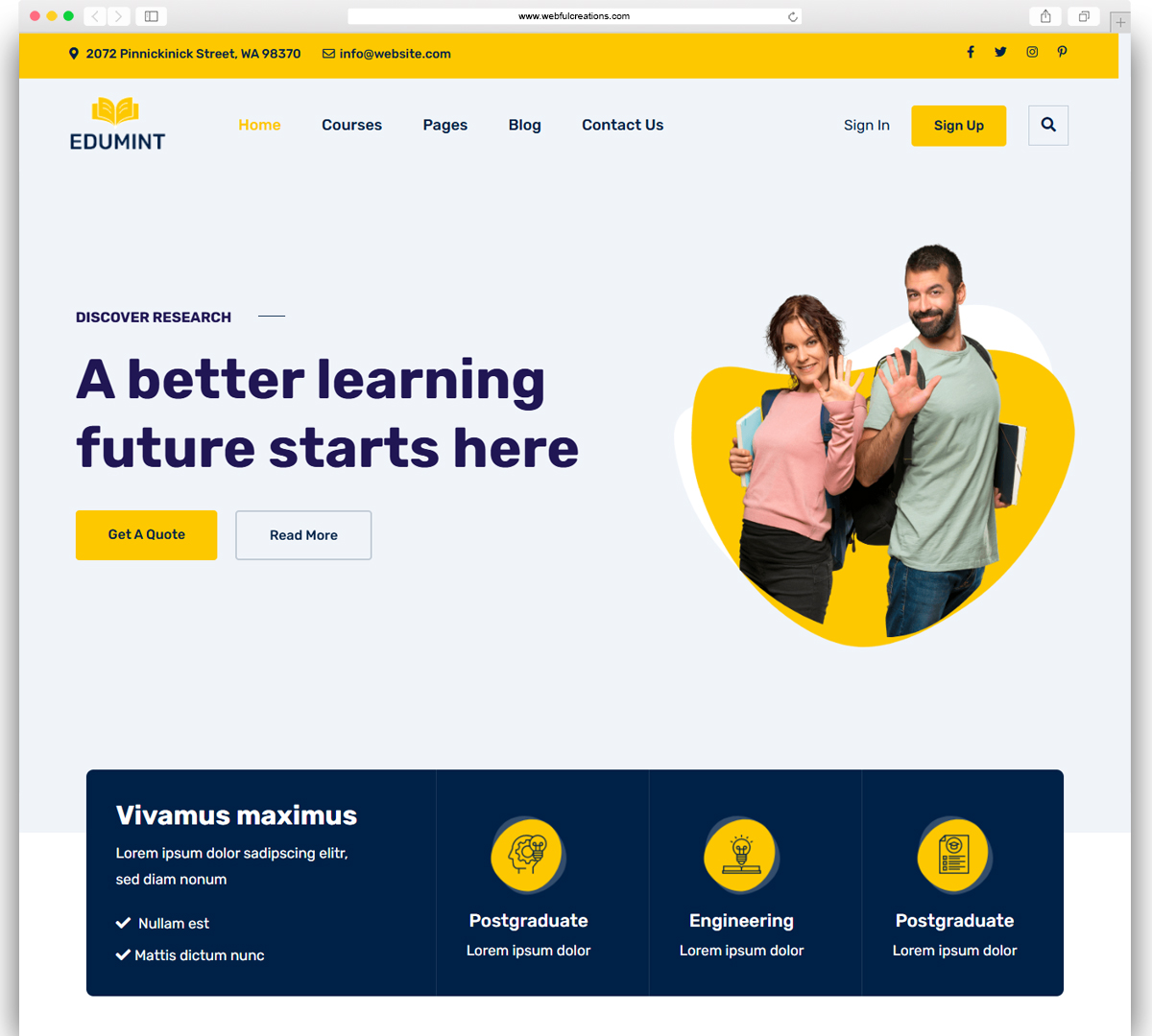 Edumint – LMS, Online Courses, Education WordPress Theme - Webful ...