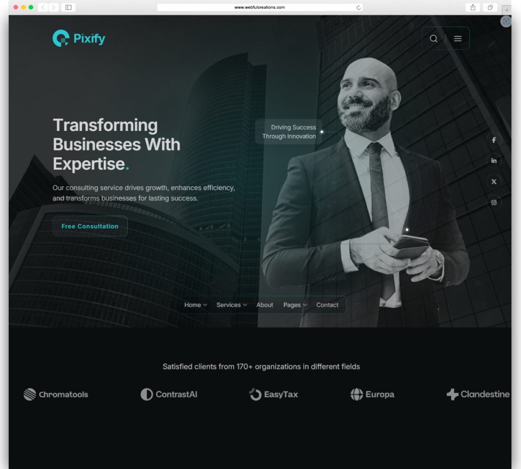 36+ Best Consulting WordPress Themes - Webful Creations Vision